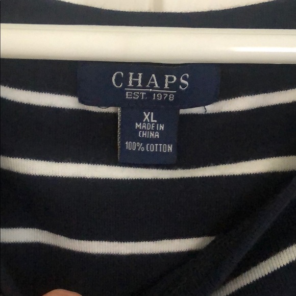 Chaps | Tops | Chaps Blue And White Tshirt Ties On Size Size Xl | Poshmark